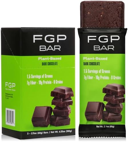 Amazon.com : FGP- Plant Based Protein Bars, Breakfast Bars, Protein ...