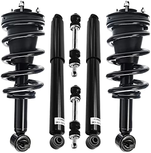 Detroit Axle - 4WD Front Struts + Sway Bars + Rear Shocks Replacement ...