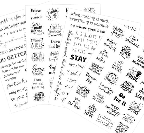 Amazon.com: Starboling Inspirational Stickers,900Pcs Black ...