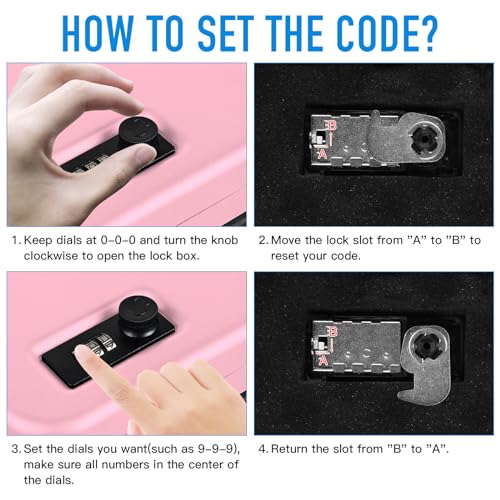 Snapklik.com : TENAMIC Pistol Safe, Portable Travel Gun Safe, Solid ...