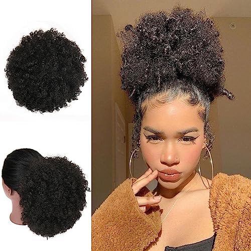 Amazon.com : TOBBST Afro Puff Drawstring Ponytail Extension for Black ...