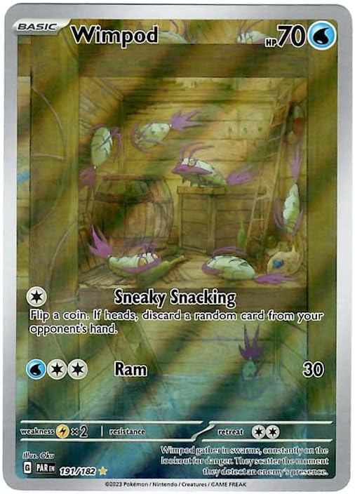 Amazon.com: Pokemon - Wimpod 191/182 - Paradox Rift - Illustration Rare ...