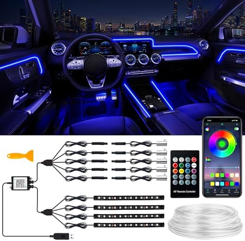 Amazon.com: SAMGCHI Interior Car LED Strip Lights, USB 9 in 1 LED ...