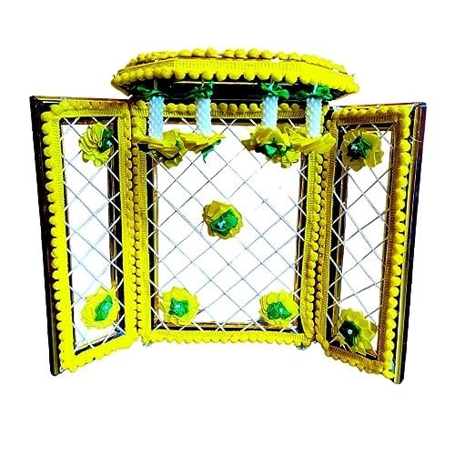 TBS STORE Lord Krishna Wooden Phool Bangla Vrindavan Style Flower ...