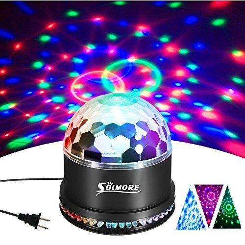 Buy Disco Ball Lights, SOLMORE 12W Sound Actived RGB LED Party Lights ...