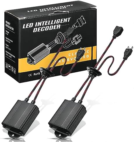 NIGHTEYE H7 LED Headlight Canbus Decoder Anti Flicker Harness, Bulbs ...