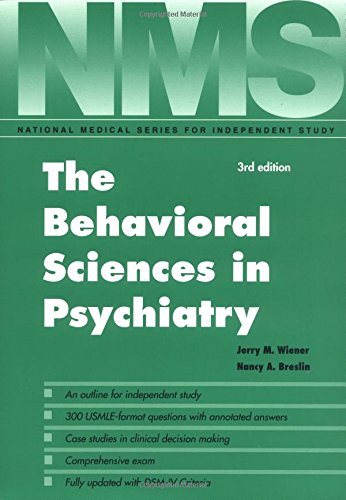 The Behavioral Sciences in Psychiatry (National Medical S.) : Wiener ...