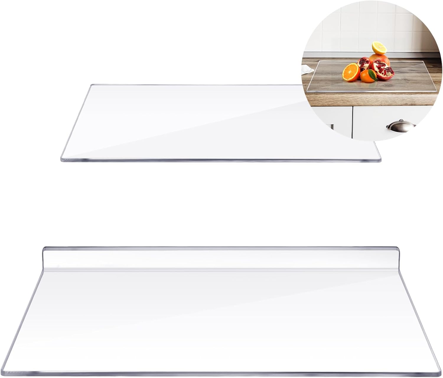 Amazon.com: 2 Pcs Acrylic Cutting Boards for Kitchen Counter Cutting ...