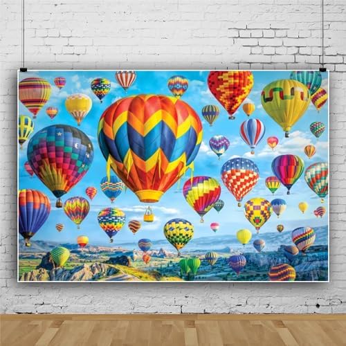 Amazon.com : Leowefowa 10x8ft Hot Air Balloon Photography Backdrop ...