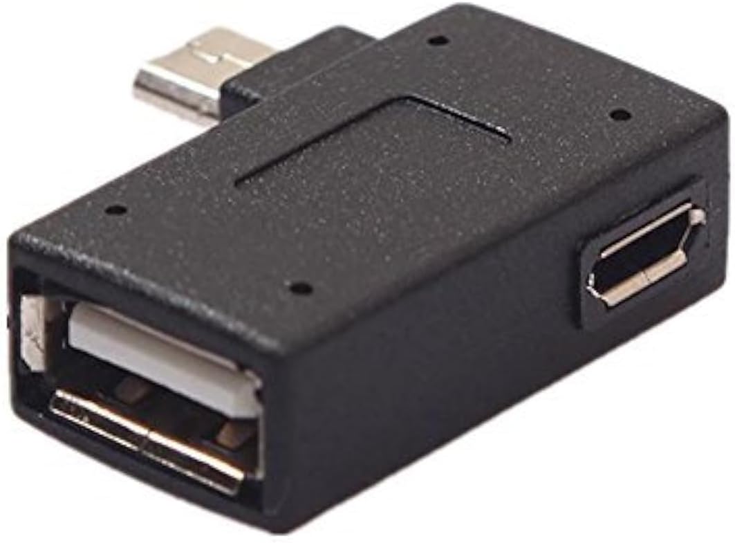 Amazon.com: Fun-Home 2-in-1 Powered Left Angle USB 2.0 Micro Male to ...