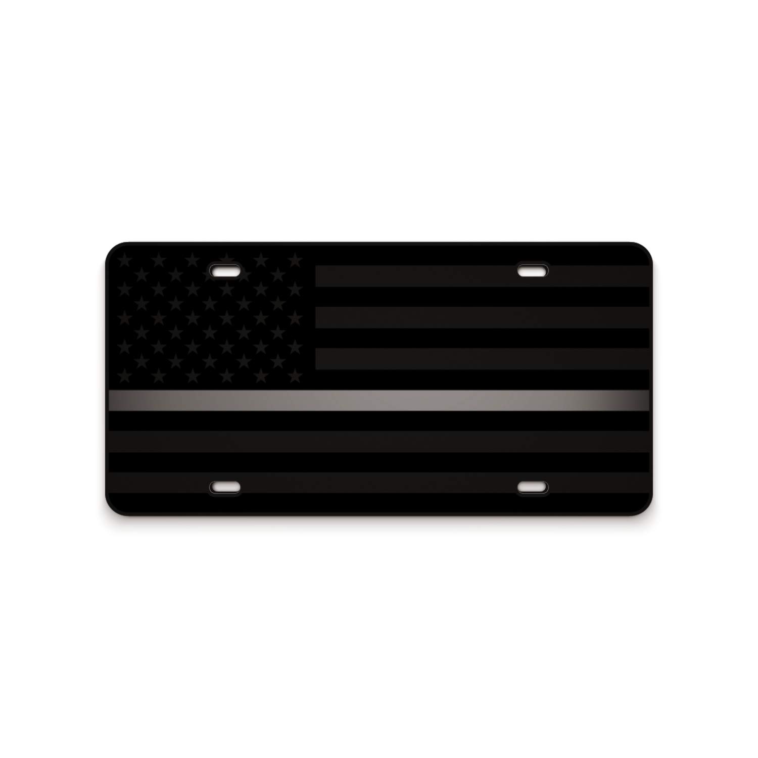 Buy JASS GRAPHIX Thin Silver Gray Line American License Plate ...