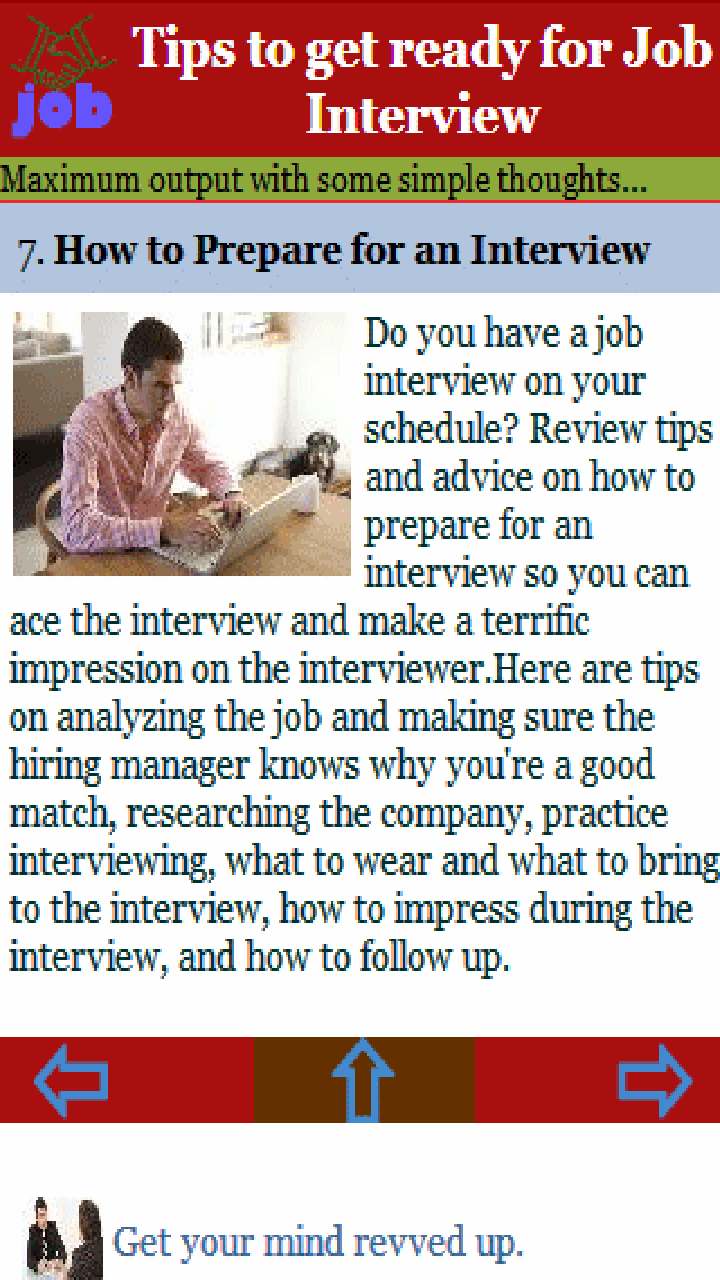 Tips to get ready for Job Interview - App on Amazon Appstore