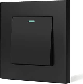 AXFEE Electrical Single Wall Light Switch, 1 Way 10A Single One Gang ...