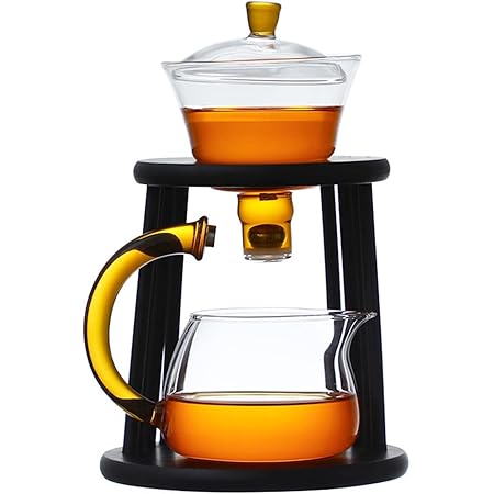 Amazon.com | RORA Glass Teapot Set Glass Automatic Lazy Tea Set ...