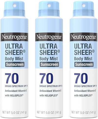 Amazon.com: Neutrogena Ultra Sheer Body Mist Sunscreen Spray, Broad ...