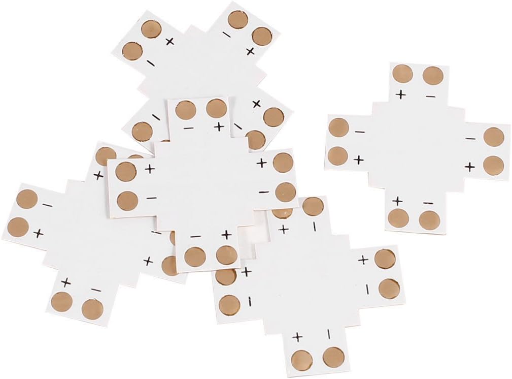 Amazon.com: 5 Pieces 8mm Cross Shaped Splitter Connector for 3528 LED ...