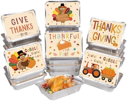 Amazon.com: Thanksgiving Food Aluminum Pans with Lids Foil Thanksgiving ...