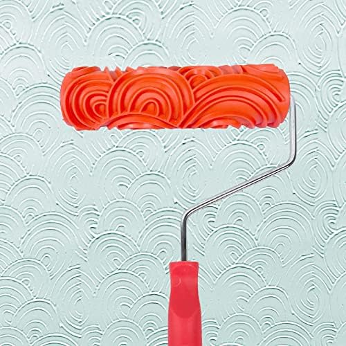 YGFRSTO Patterned Paint Roller 7'', 3D Embossing Rubber Roller for Wall ...