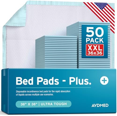 Amazon.com: 50 Pack Disposable Bed Pads 36 X 36 Inches, Super Absorbent ...