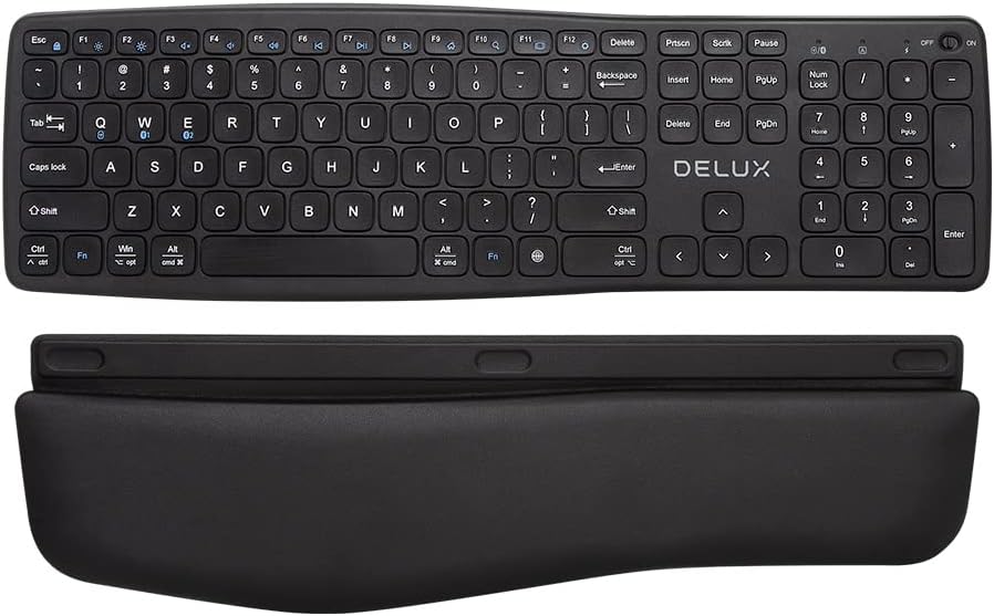 DELUX Ergonomic Wireless Keyboard for Mac and Kosovo | Ubuy