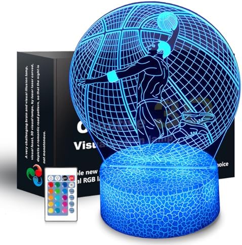 Basketball Gifts for Boys / Girls, Basketball 3D Night Light, 3D ...