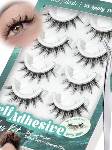 Amazon.com: Obeyalash Self Adhesive Eyelashes Manga Look, Black Band ...