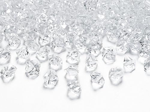 240 x SMALL CLEAR ACRYLIC ICE CHUNKS – WEDDING TABLE SCATTER – VASE ...