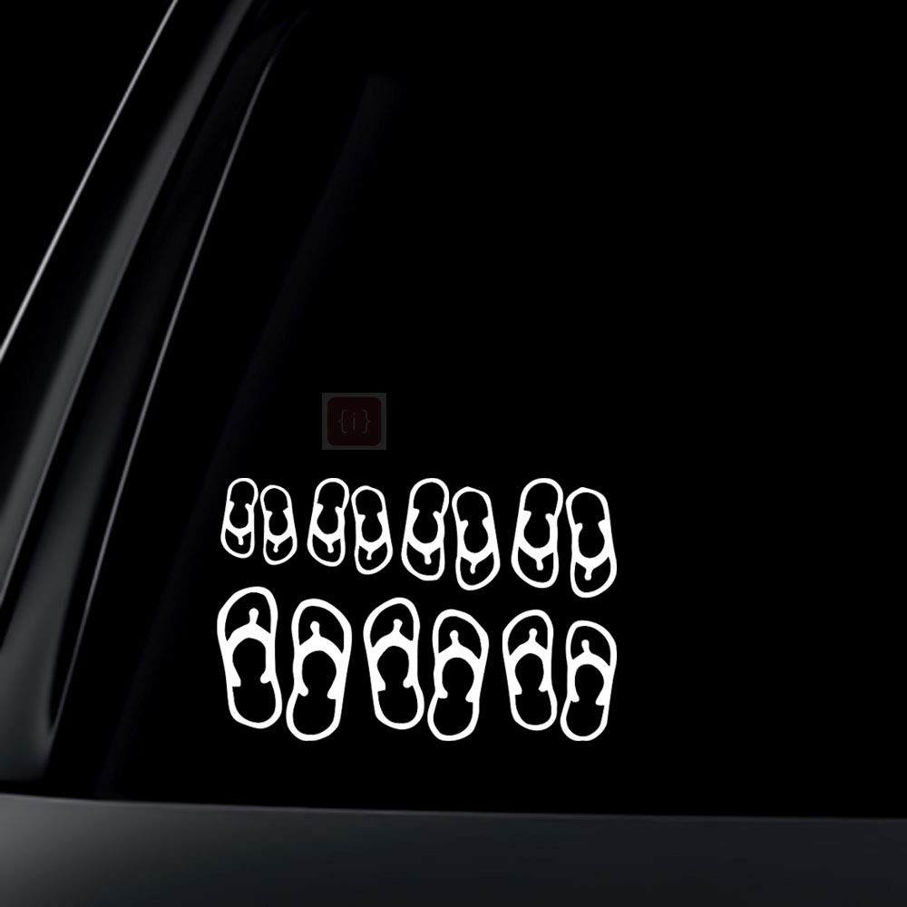 ISEE360® Flip Flop Family Car Stickers Exterior for Windows Sides Hood ...
