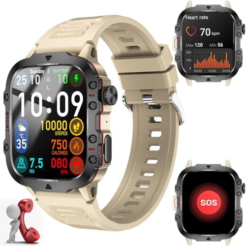 Amazon.com: LOYEWAIER SmartWatch Men Bluetooth Call Fitness Tracker 1. ...