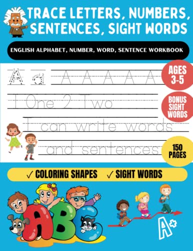 Buy Trace Letters, Words, Sentences and Words: English Alphabet ...