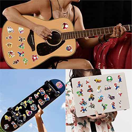 100PCS Super Mario Stickers for Water Bottles, Laptop, Skateboard ...