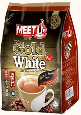 Amazon.com : 2-Pack/Meet U Malacca 4 In 1 GOLD White Coffee/Malt ...
