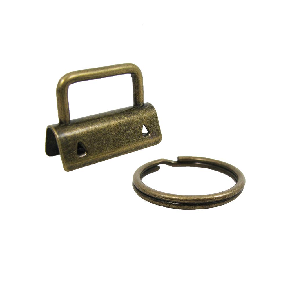 Amazon.com: 25 Key Fob Hardware with Key Rings Sets - 1" or 1.25 ...