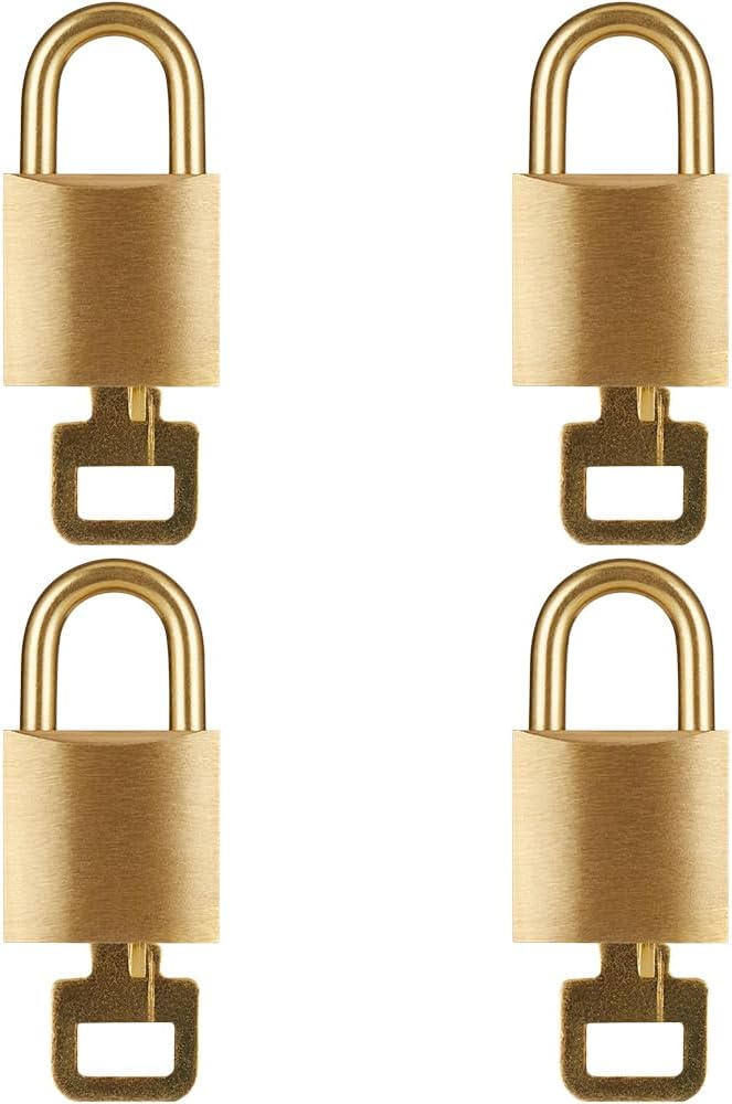 ATB 3 Pc Small Metal Padlock Solid Brass Luggage, Backpack, Diary ...