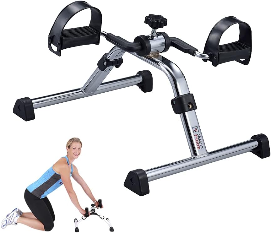 Folding Seated Pedal Exercise Bike - Arms and Legs Cycling Office Desk ...