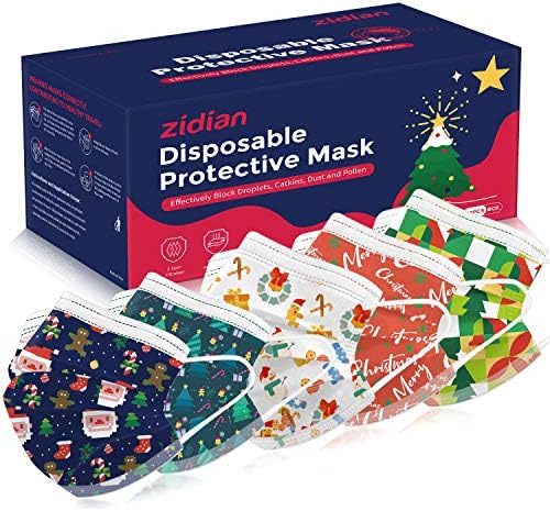 Colorful Face Mask Disposable, Christmas Face Mask, Colorful Disposable ...