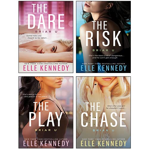 Briar U Series 4 Books Collection Set By Elle Kennedy (The Chase, The Risk, The Play, The Dare ...