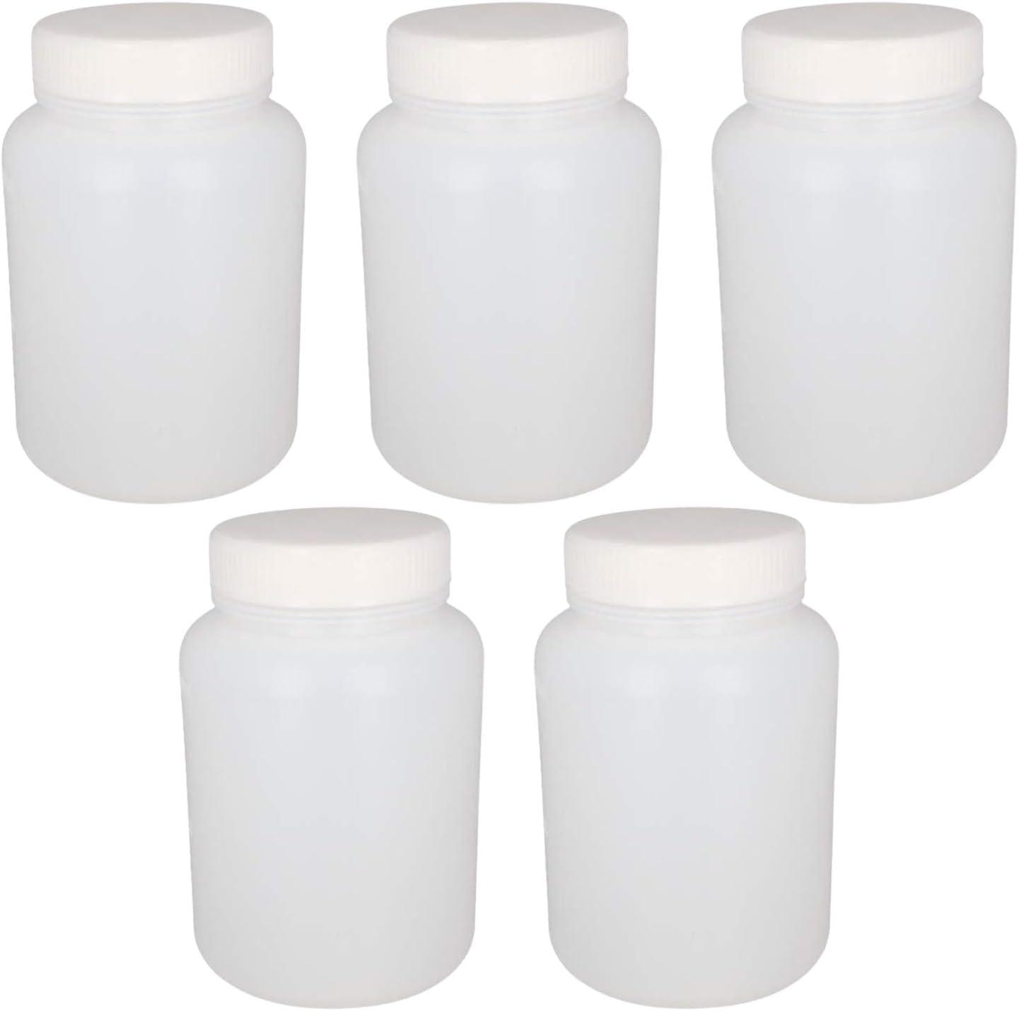 Heyiarbeit Plastic White Translucent Lab Chemical Reagent Bottle 500ml ...