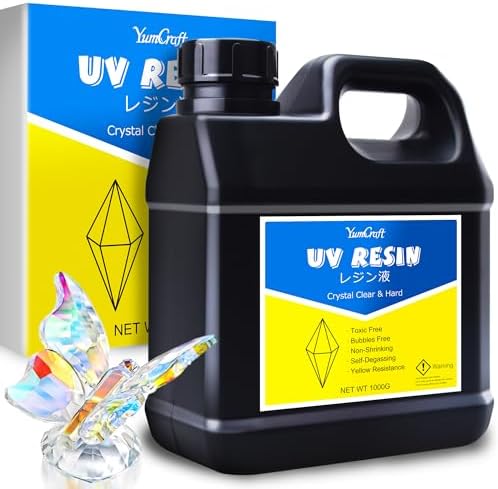 UV Resin - 1,000g Crystal Clear UV Curing Resin, Low Odor Hard Type ...