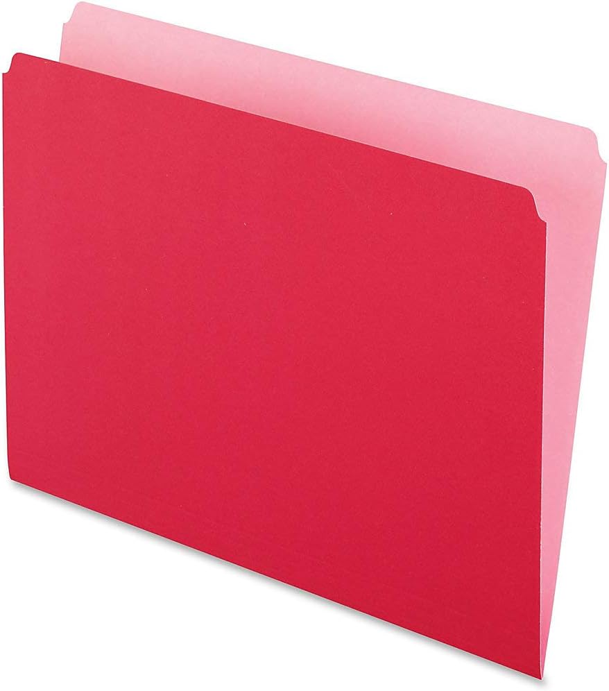 Amazon.com : Pendaflex Colored File Folders, Red (PFX152RED), Letter ...