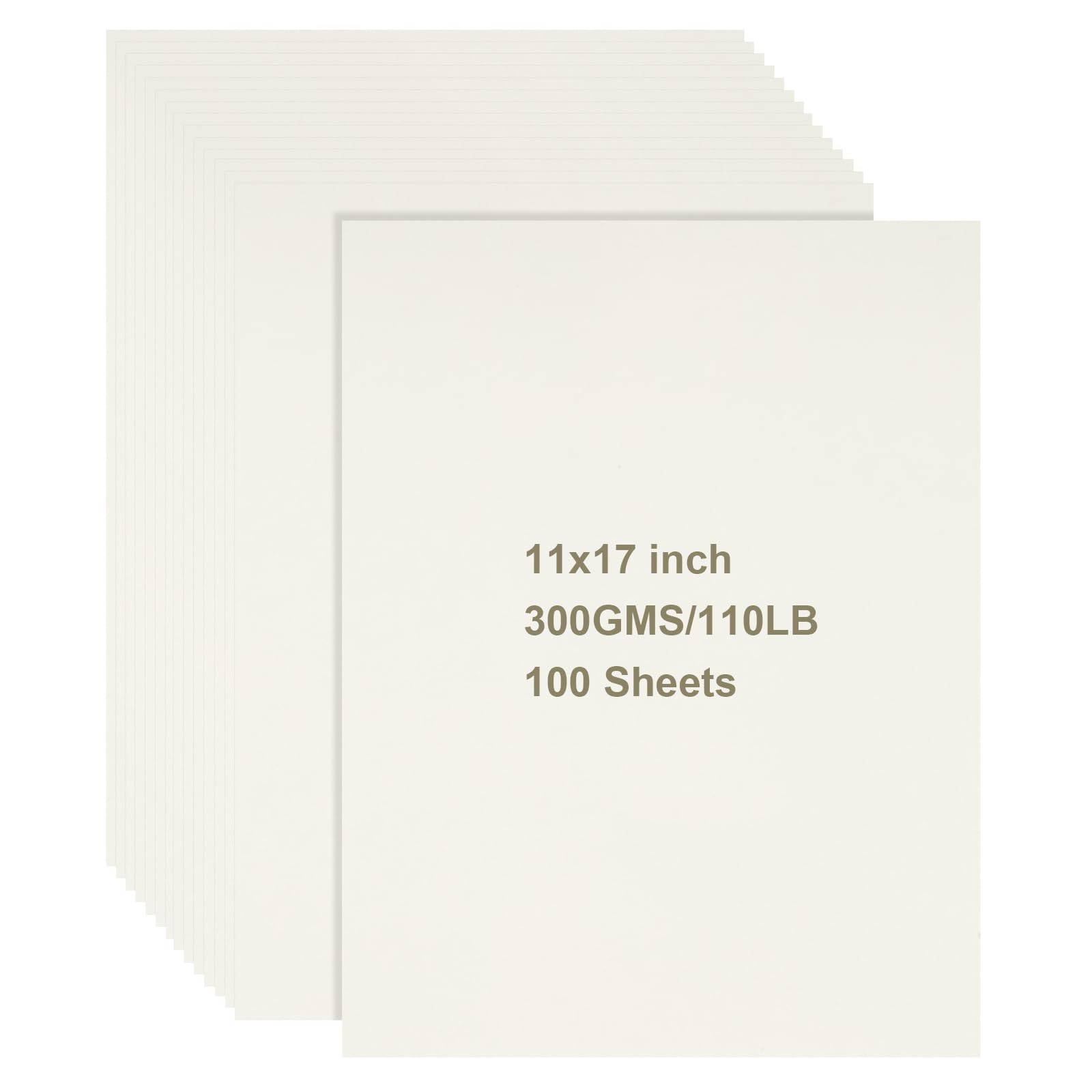Snapklik.com : 100 Sheets White Cardstock - 11x17, Heavyweight, 110 Lb ...