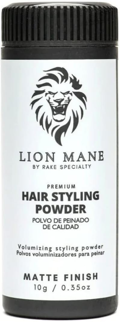Lion Mane Hair Styling Texturising Hair Powder. 24-Hour Volume, Matte ...