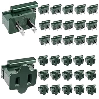 30PCS SPT-1 Christmas Female and Male Light Slip Plug Electrical ...