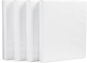 Amazon Basics 3-Ring Binder, 1-Inch - White, 4-Pack : Amazon.ca: Office ...