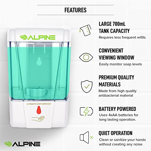 Snapklik.com : Alpine Industries Wall Mounted Automatic Soap Dispenser ...