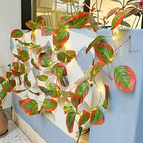 Amazon.com: Naiveferry 2m String Lights with Vines Battery Powered ...