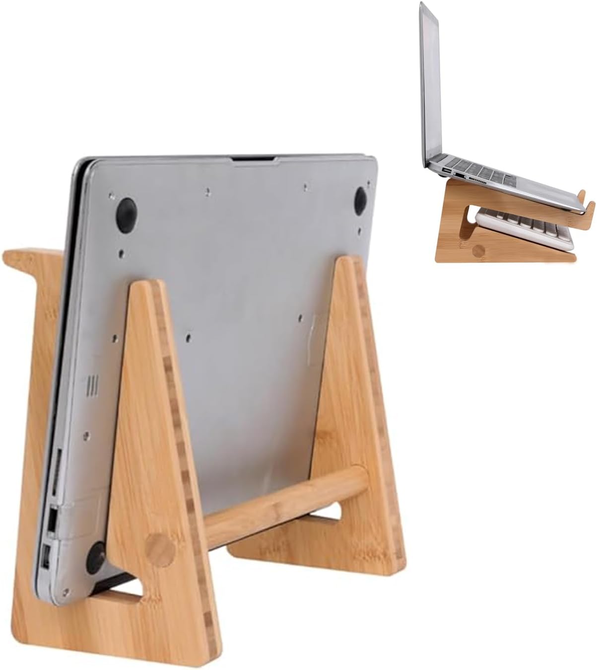 Amazon.com: COREMINDED Adjustable Vertical Laptop Stand for Desk ...
