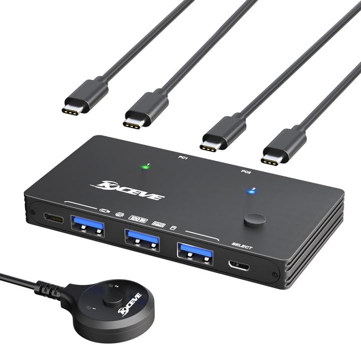 Amazon.com: UGREEN USB Switch A & C Input for Computers - Share 4 Ports ...