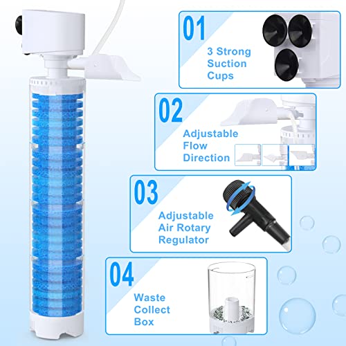 Snapklik.com : Fishkeeper Submersible Aquarium Filter For 70-100 Gal, 4 ...