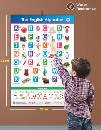 Buy Jumbo English Alphabet and Numbers Chart for Kids | Perfect For ...